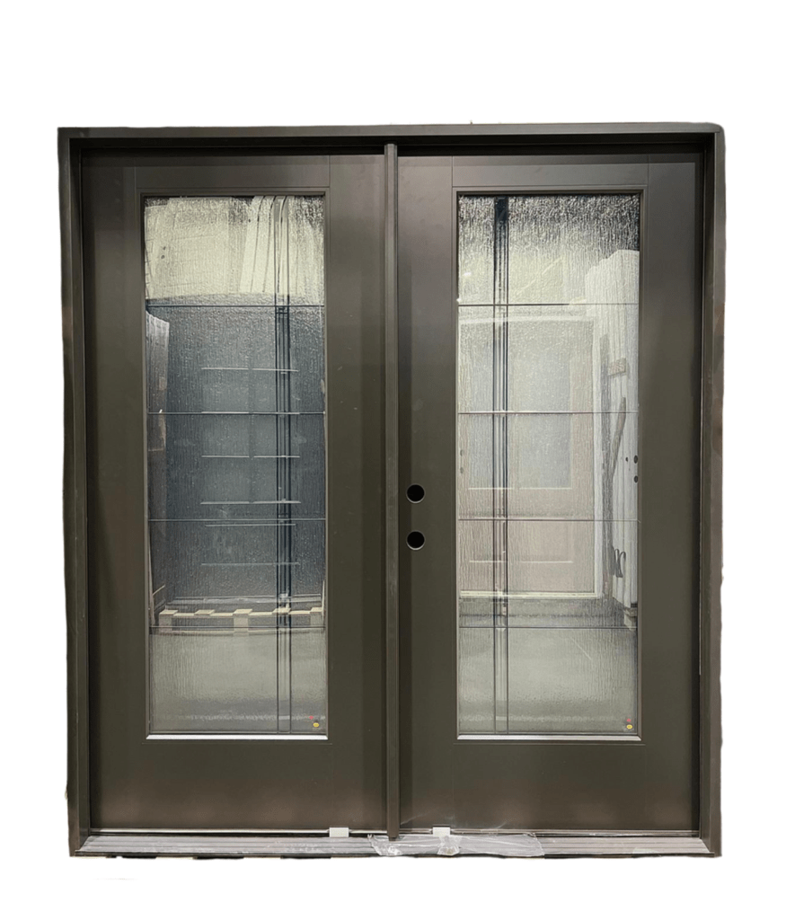 Double Door with Decorative Glass – Elegant & Custom